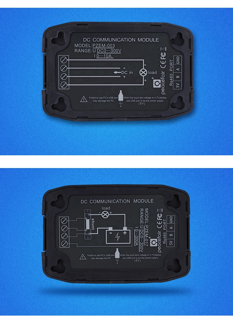 Peacefair Pzem-017 0-300v Electric Volt Ampere Watt Meter Dc Power ...