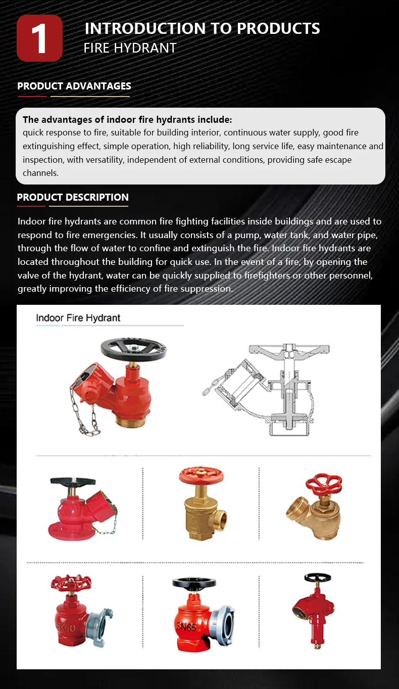 High Quality 2.5 Inch Brass Oblique Type Flange Fire Hydrant Landing ...