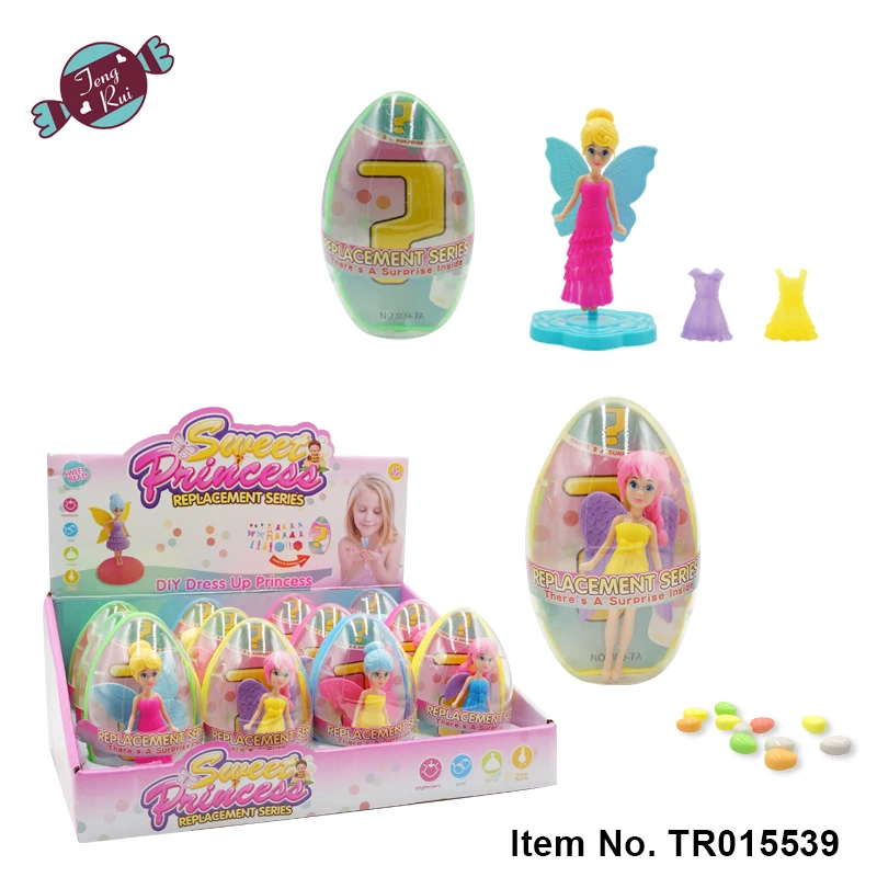 Plastic Colorful Surprise Eggs Toy Filled With Capsule Pretty Princess ...