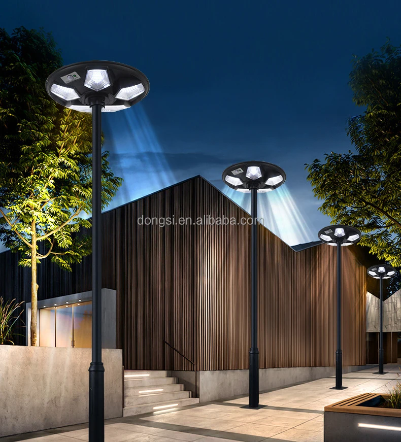 Wireless Solar Panel LED Source Motion Detection Apartment Community Garden Shopping Center lane ...