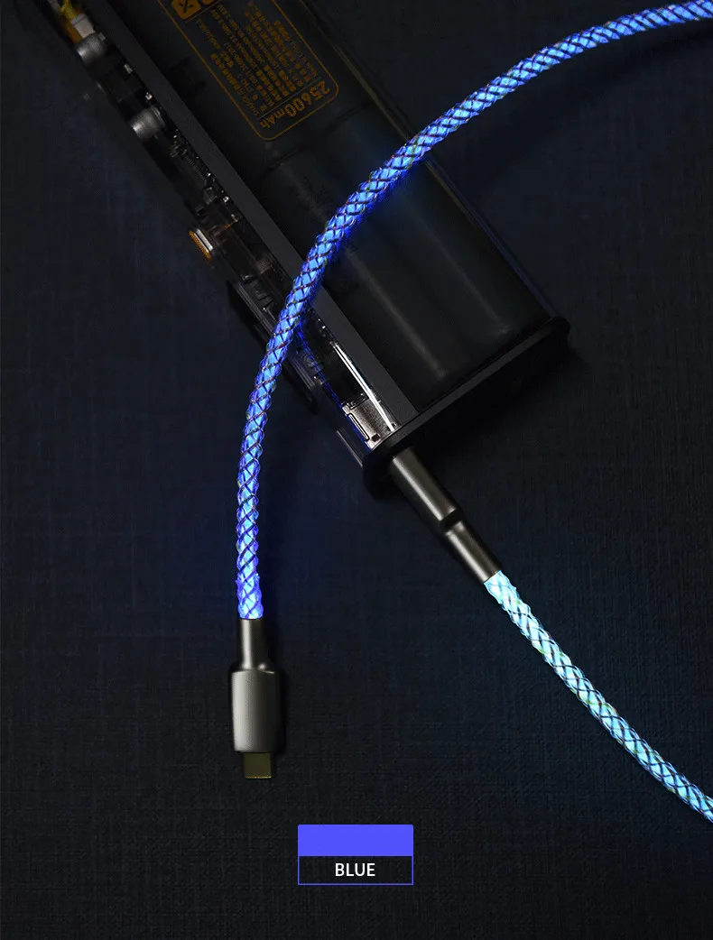 Hot Sales Rgb 66w 100w Fast Charge Cable Led Iridescence Flowing Usb ...