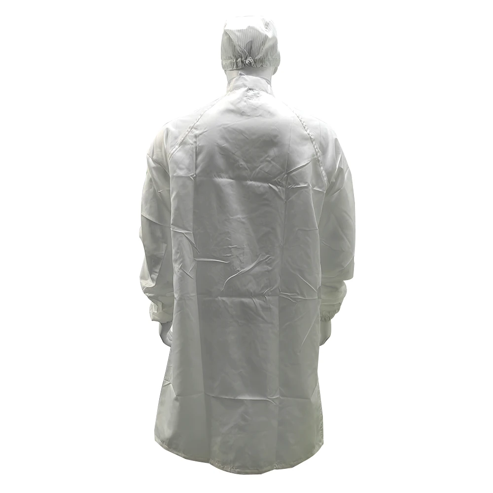 ALLESD Lint Free Cleanroom Antistatic Smock Industry Work ESD Polyester ...