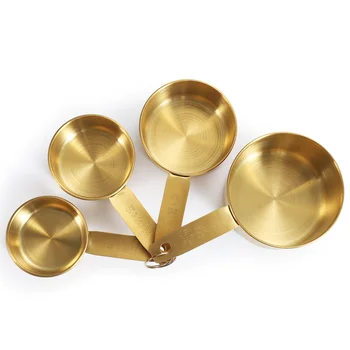 Factory Custom Gold Measuring Spoons Stainless Steel Short Handle 10ml ...