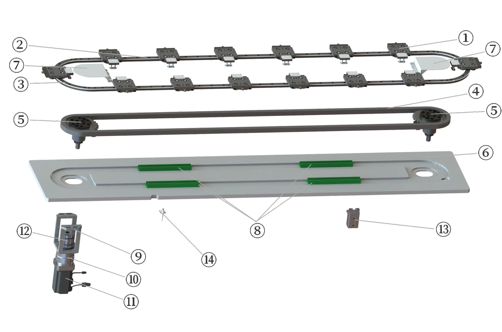 Linear Guide Arc Guide Assembly Rectangular Chain Drive Guide Conveyor ...