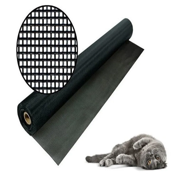 Black Pvc Coated Polyester Mesh Pet Black Mosquito Protection Window ...