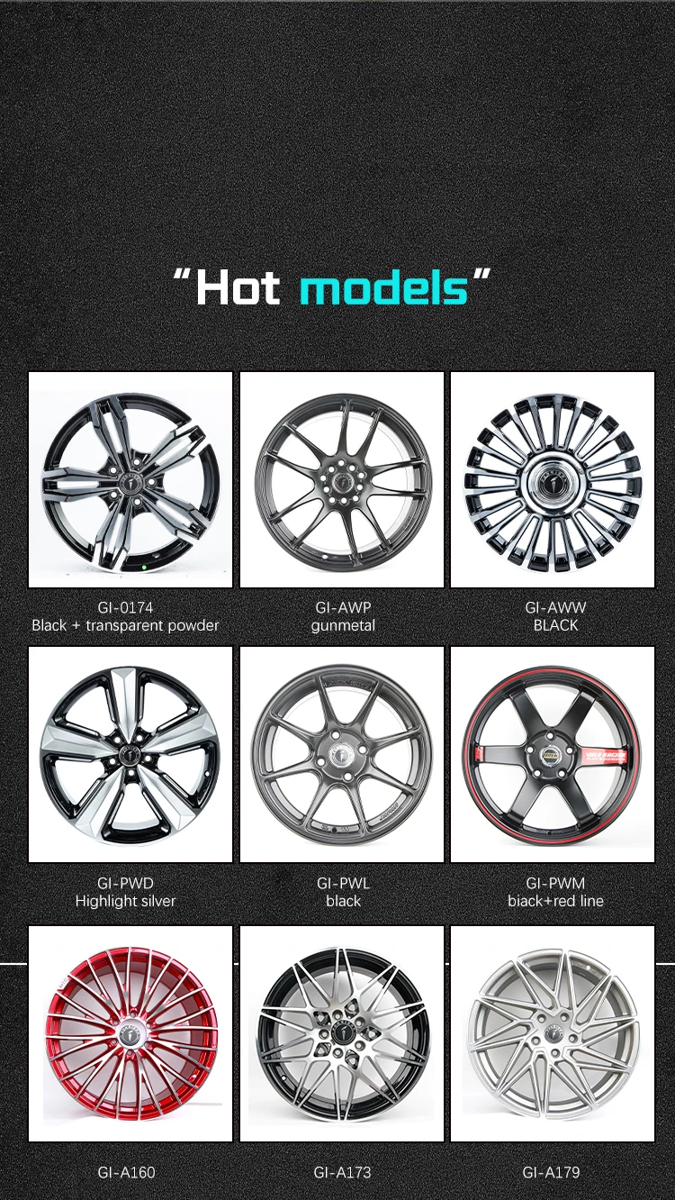 Hot Sales Durable Car Alloy Wheels Size 15 16 17 18 19 20 Aluminum ...