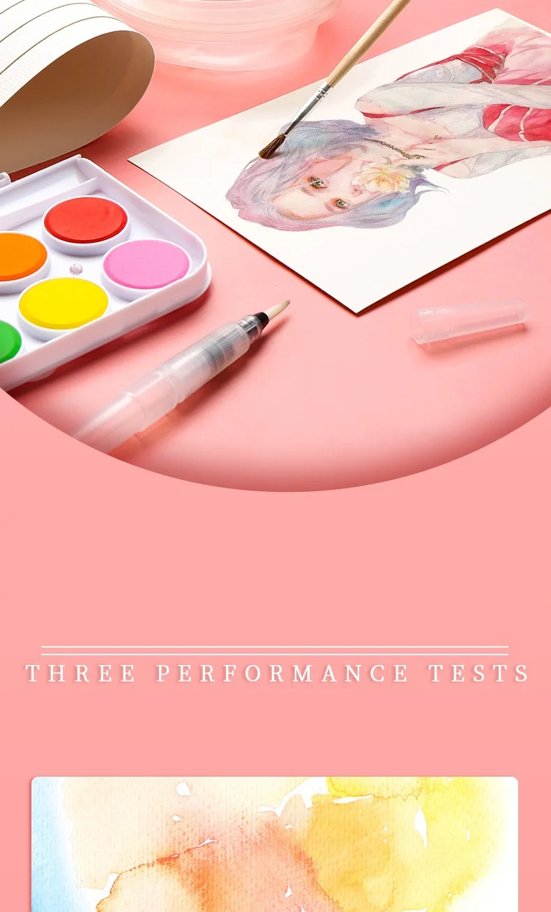 36 Colors Portable Solid Watercolor Paint Set Easy Coloring Non-toxic ...