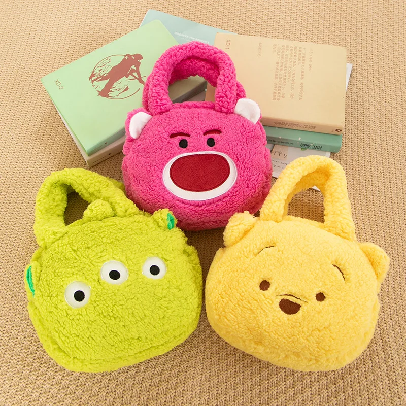 Cartoon Plush Toy Bag Strawberry Bear Handbag Girl Cute Soft Shoulder ...