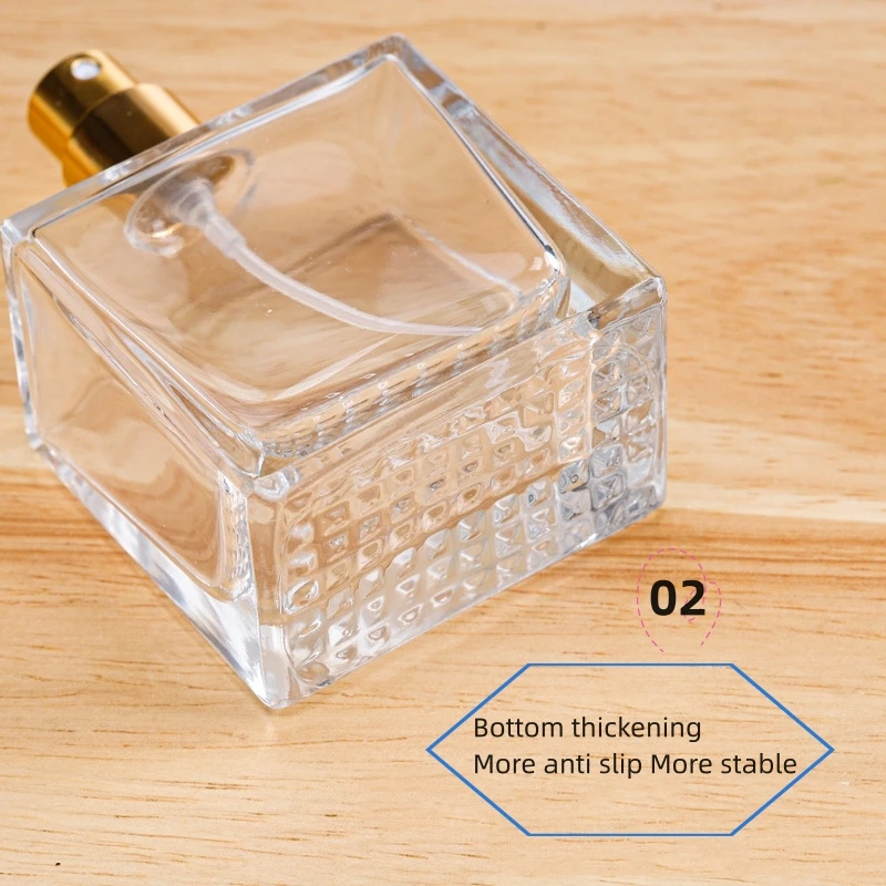 Cheap Glass Perfume Bottle 35ml 50ml 100ml Rectangle Empty Perfume ...