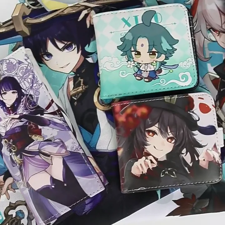 36 Styles Genshin Impact Xiao Ganyu Klee Keqing Raiden Shogun Wallets ...