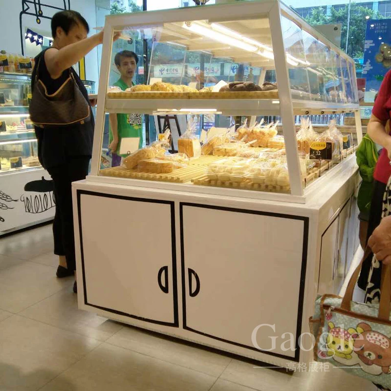 High Quality Bakery Glass Display Showcase Curved-glass Door Three ...