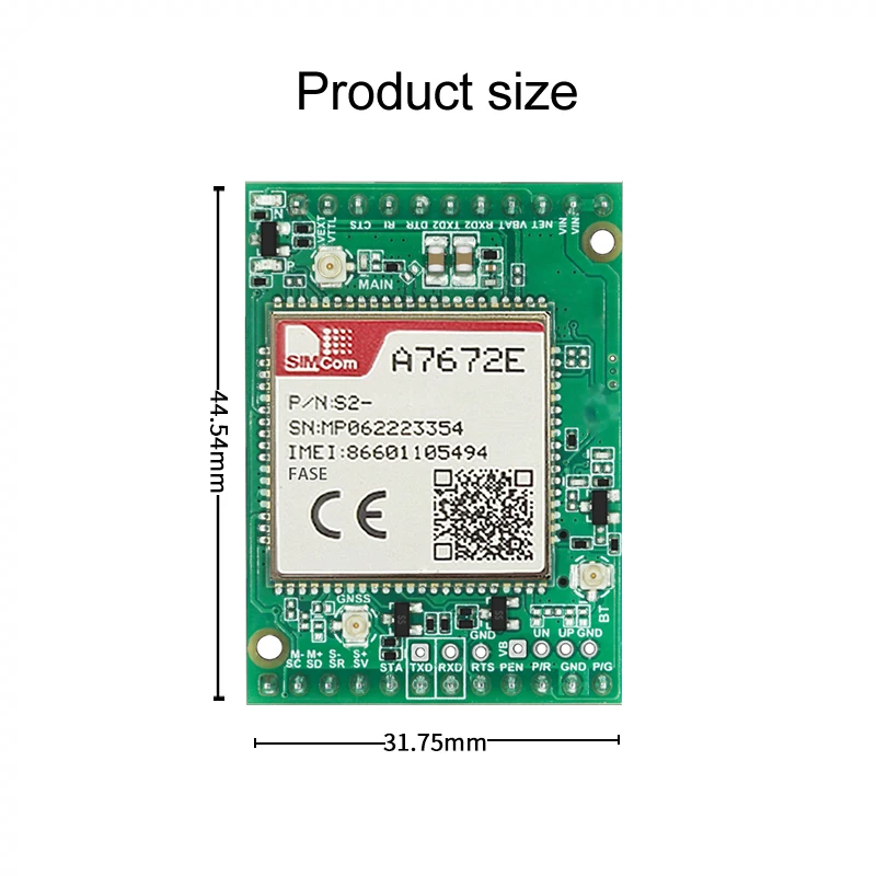 Simcom A7672E-FASE LTE Module - Cellular Wireless Communication