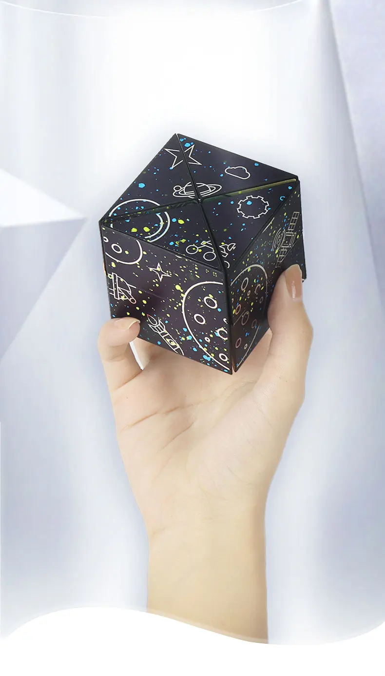 Star Sequin Folding Shape Shifting Box Infinity Cube Toy Patial ...