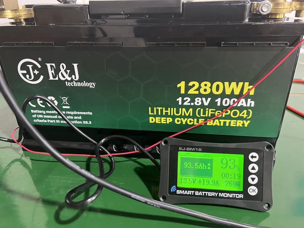 Lithium Battery Monitor EJ-BM16 - Bluetooth Battery Indicator