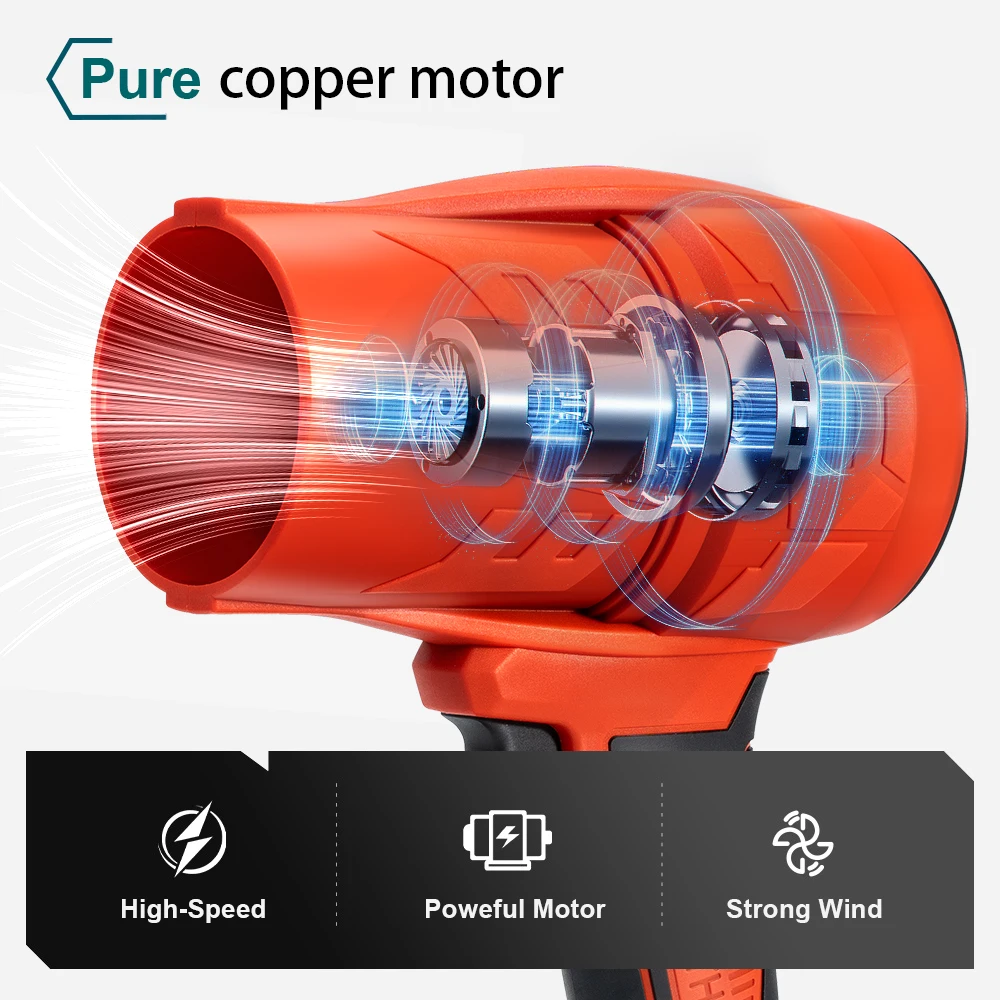 Cordless Leaf Blower - 36000RPM Mini Vacuum Cleaner Suction Fan