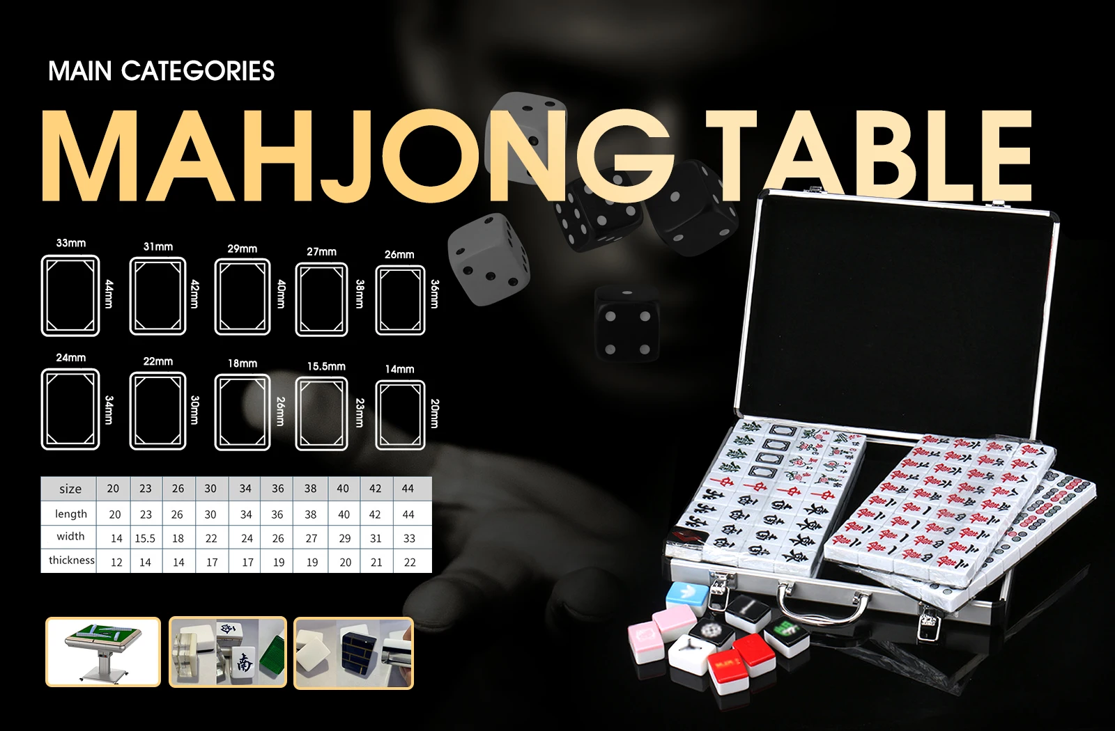 High Quality Chinese Family Table Board Game Custom Set Green Mahjong ...