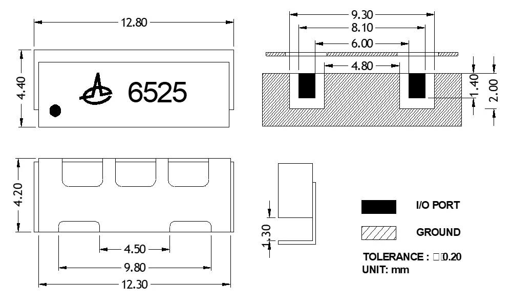JIAKANG DFS0406R6525P1200B1-R1 6525MHz 5925-7125MHz Ceramic Bandpass ...