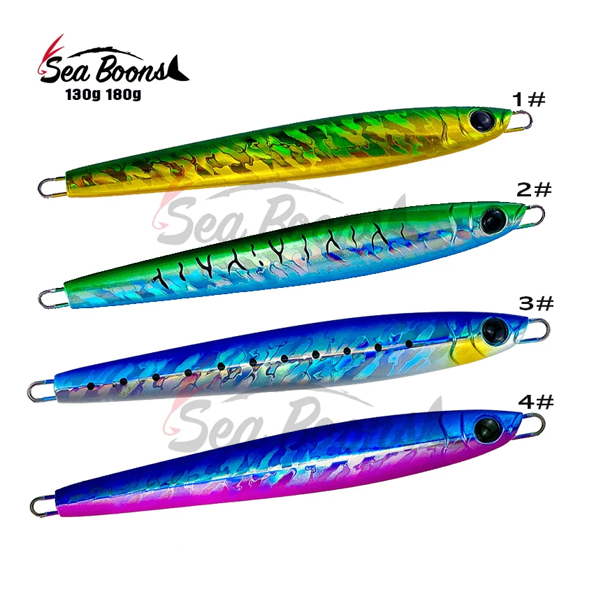New 130g 160g Laser Reflection Saltwater Metal Jigging Lure Saltwater ...