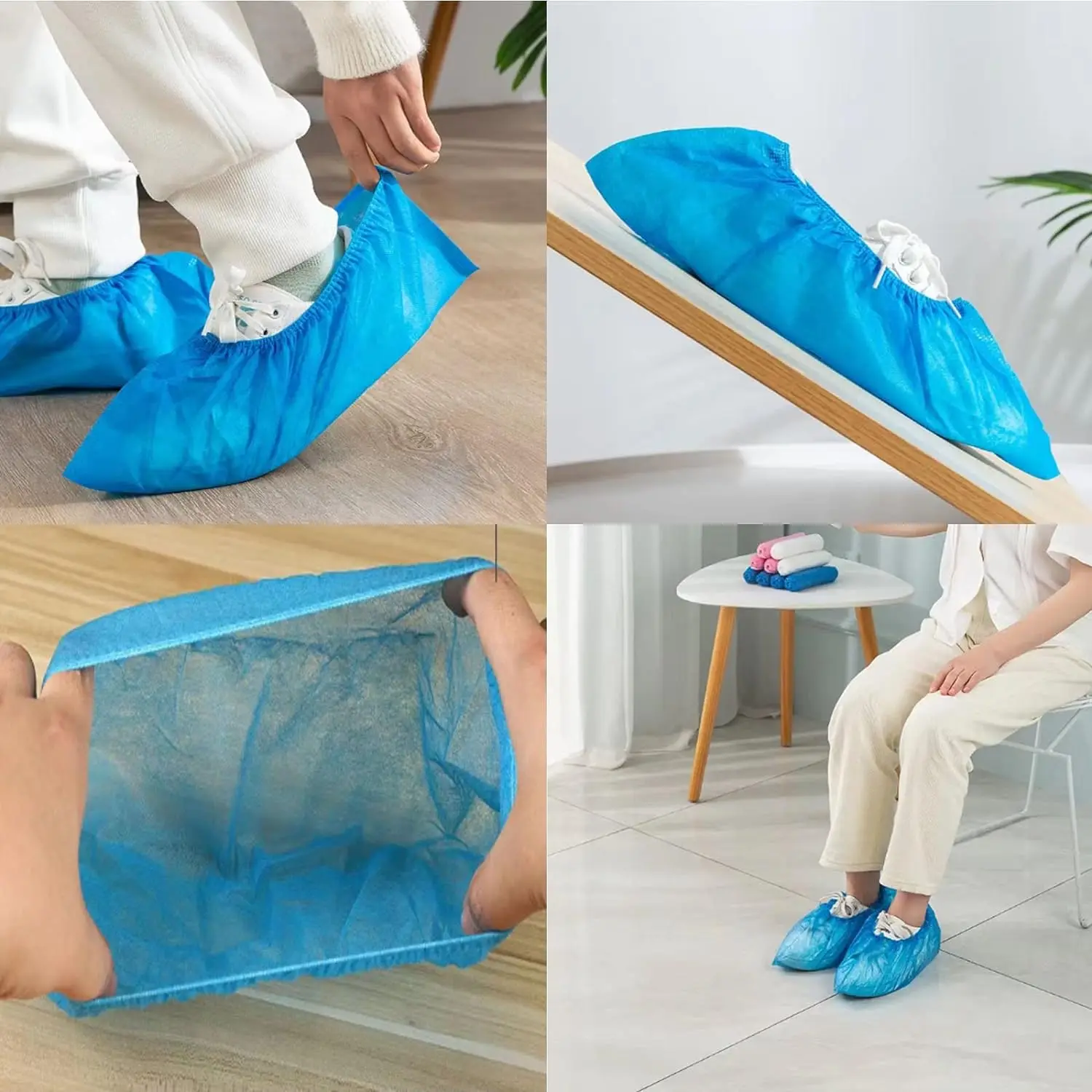 25 Pairs Of Blue Hygienic Boots And Shoe Covers Disposable Durable ...