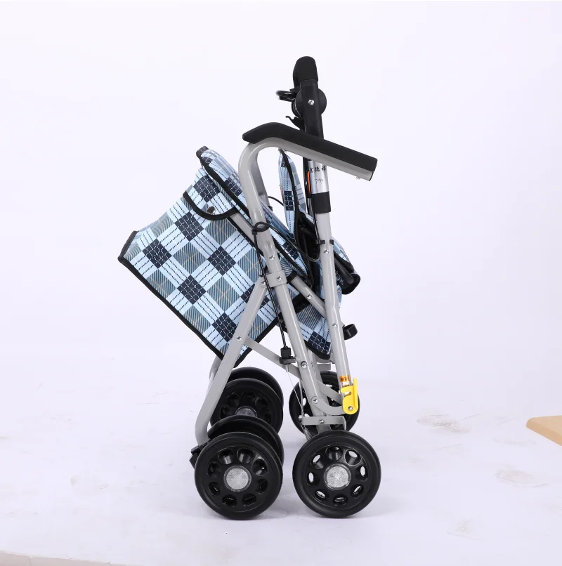 Aluminum Alloy Foldable Trolley Walker Portable Elderly Disabled ...