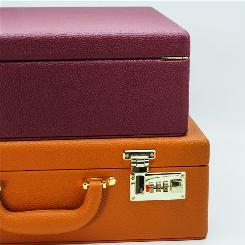 Travel Take Away Case Pu Leather Luxury Jewellery Salesman Sample ...