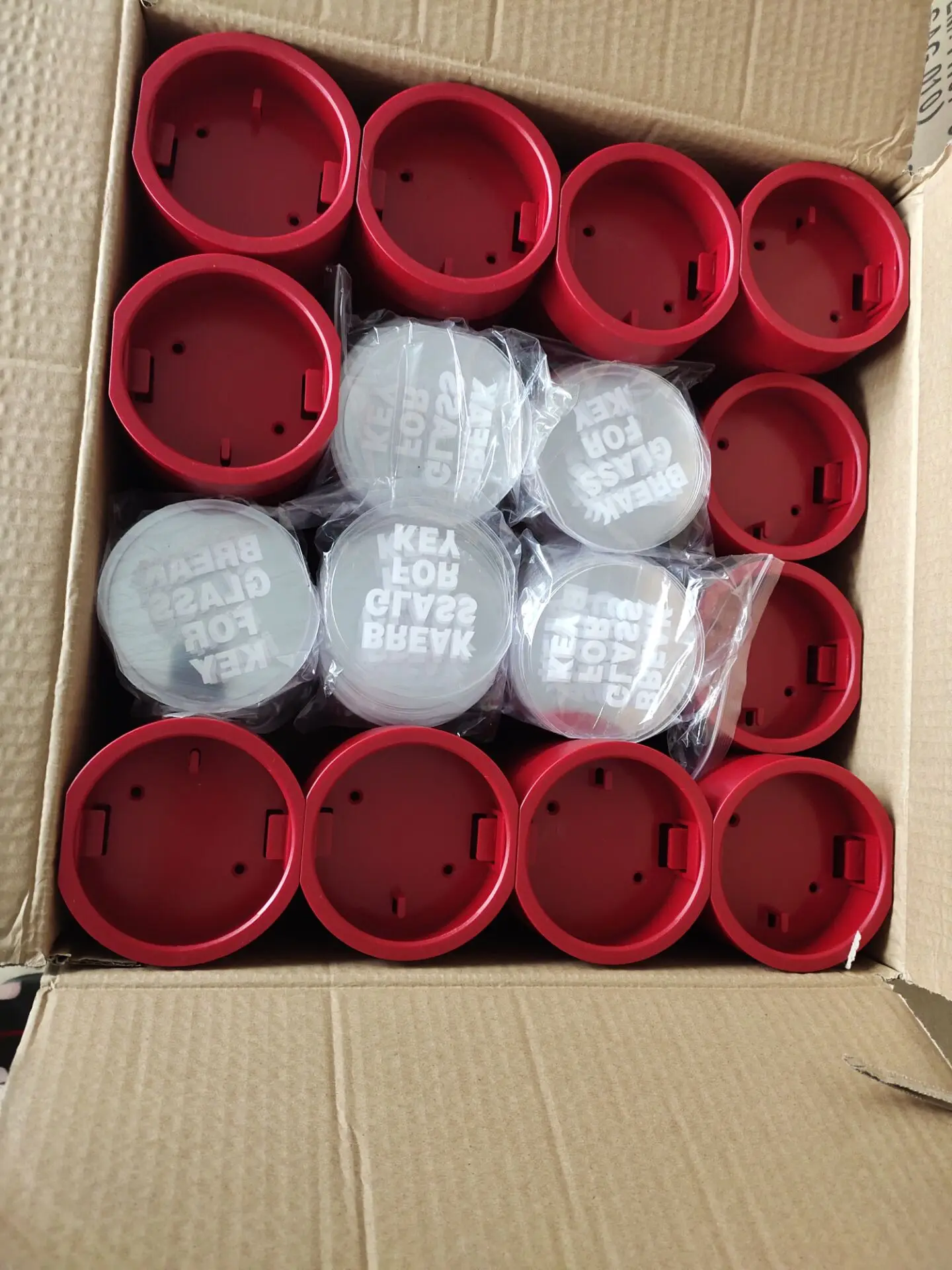 Round Plastic Fire Key Box Break Glass Key Holder - Buy Key Box,Key ...