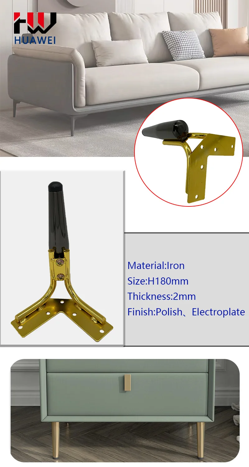 Multiple Color Metal Triangle Table Leg Furniture Modern Luxury Gold ...