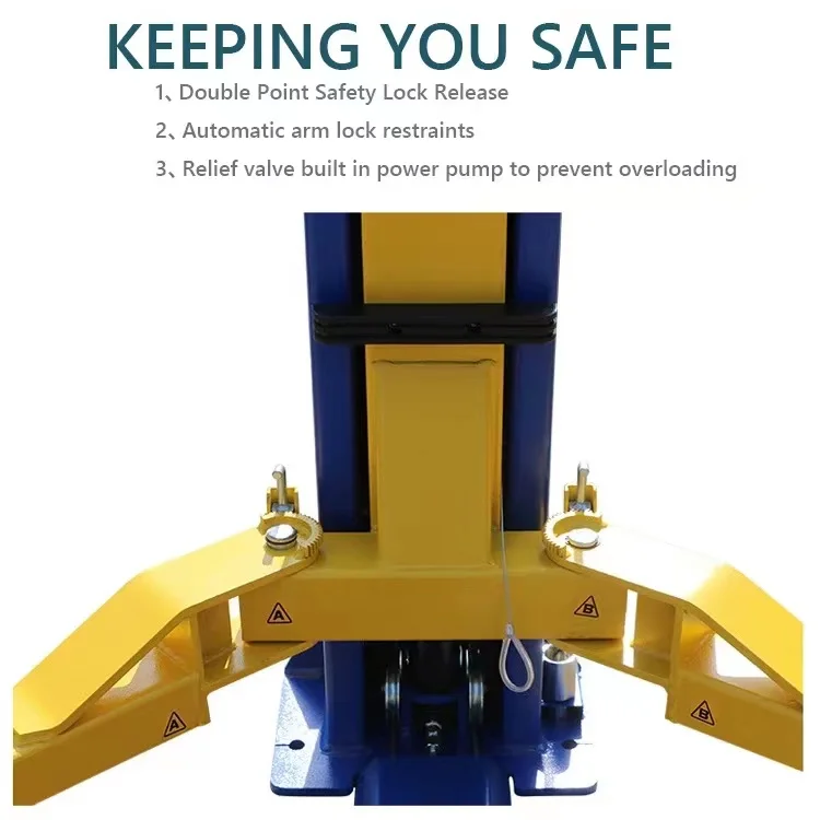 Factory Hot Selling 4000kg/10000lbs Two Post Car Lift Manual Unlock 2 ...