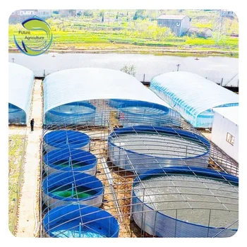 Outdoor Fish Farming Equipments Tarpaulin Fish Pond Aquaculture Tank ...