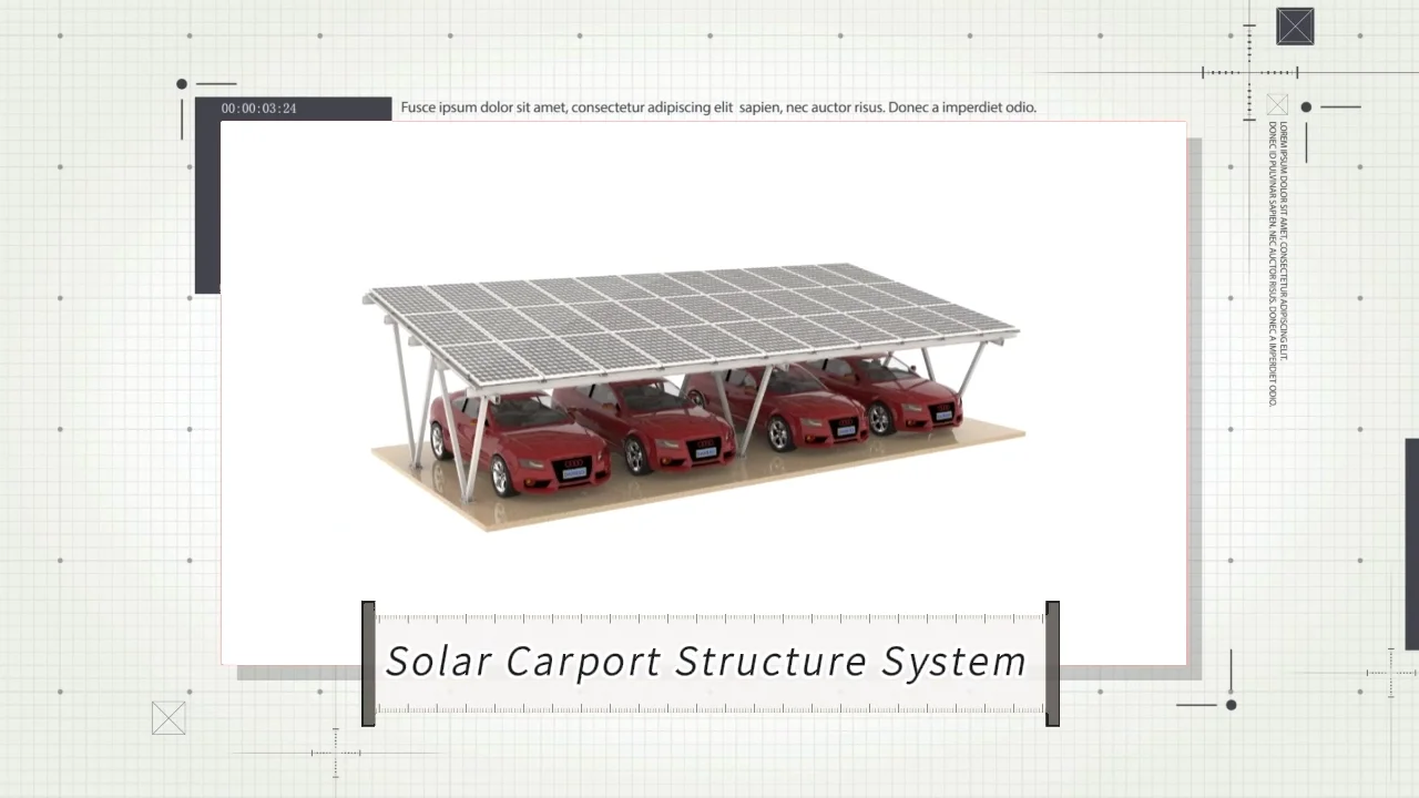 Modern designs solar panel carport with aluminum frame installation ...