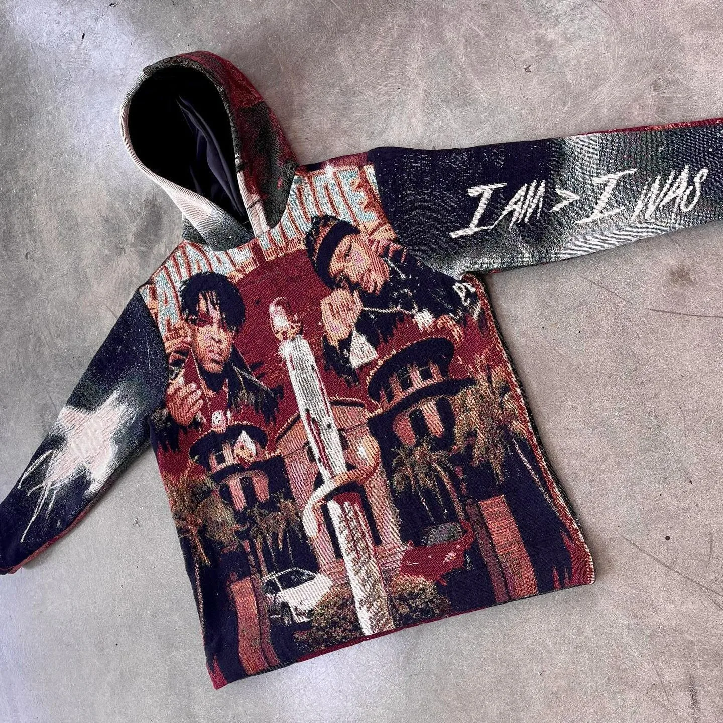 Custom Manufacturer Tapestry Clothing Woven Tapestry Hoodie