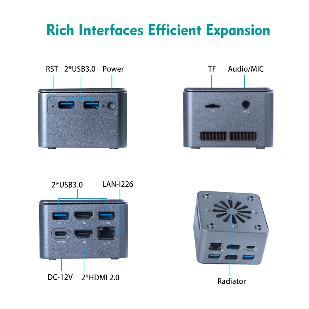 N100 N95 N300 1*2.5g Lan 4*usb3.0 1*type-c Dual 4k Ports Nuc Series ...