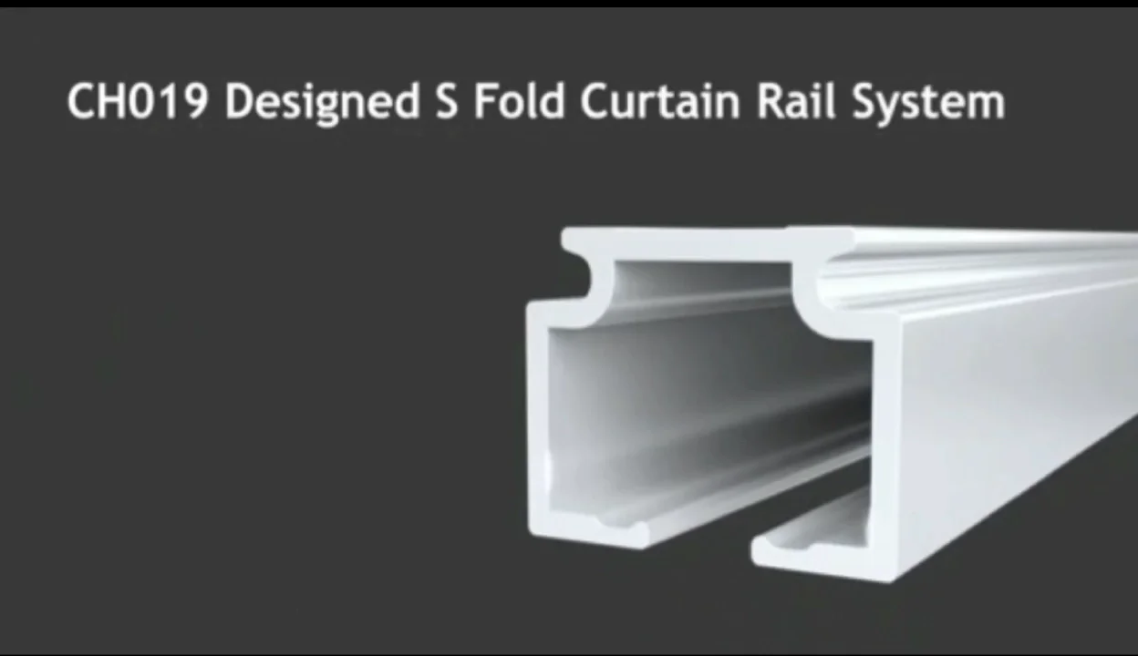 S Fold Wave Fold Wand Control Curtain Rail Home Office Decoration ...