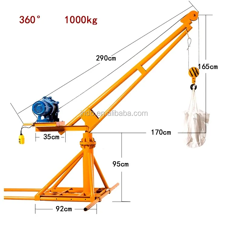 500kg Mini Electric Crane for Lifting Equipment & Construction - OEM