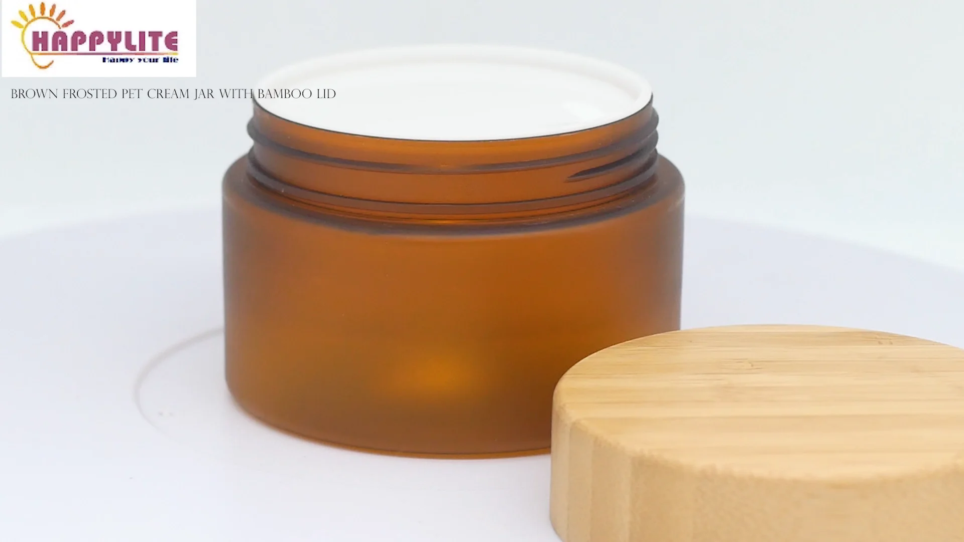 Empty 50ml 250ml 150ml 500ml Skin Care Products Container Bamboo Lid ...