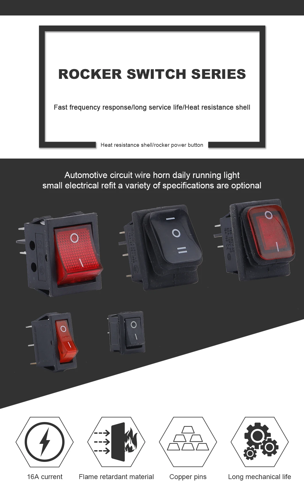 Miniature Rocker Switches T125 Boat Switch 2 Pin Rocker Switch T85 ...