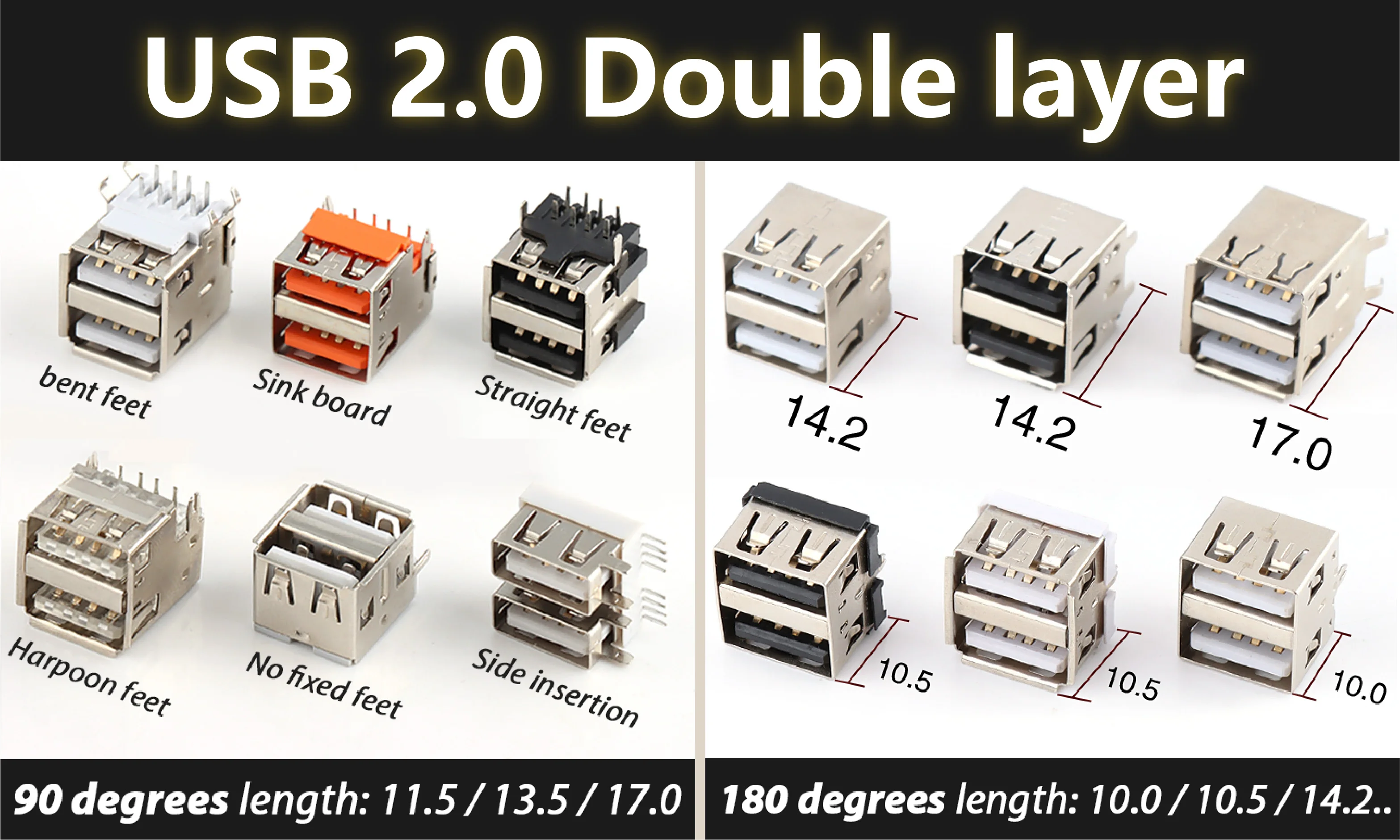USB A male connector short body Welding type-a male connector| Alibaba.com