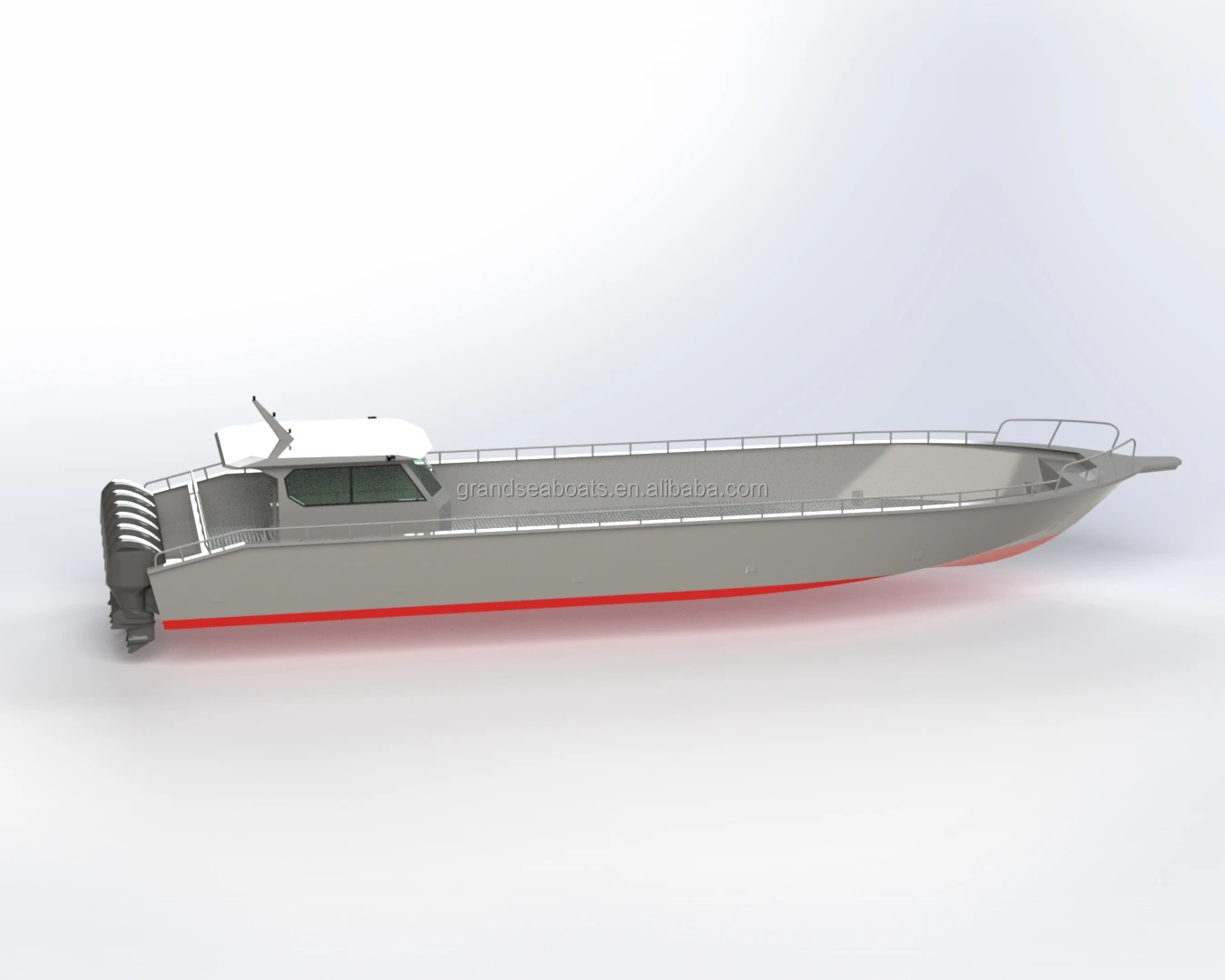 Grandsea 60ft Aluminium Landing Craft Cargo Barge Work Boat for Fishing ...