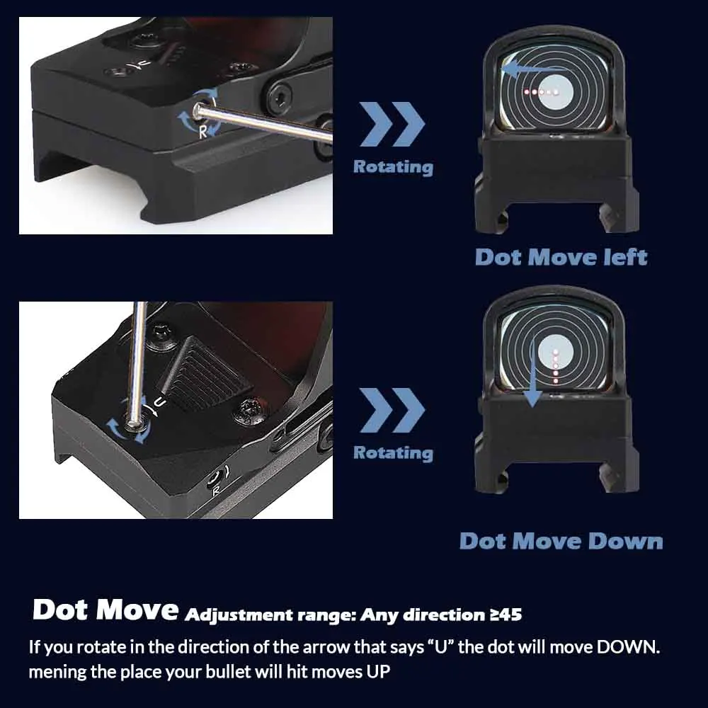 Motion Sensor Red Dot Sight With Big Coated Lens Waterproof HK2-0139 ...