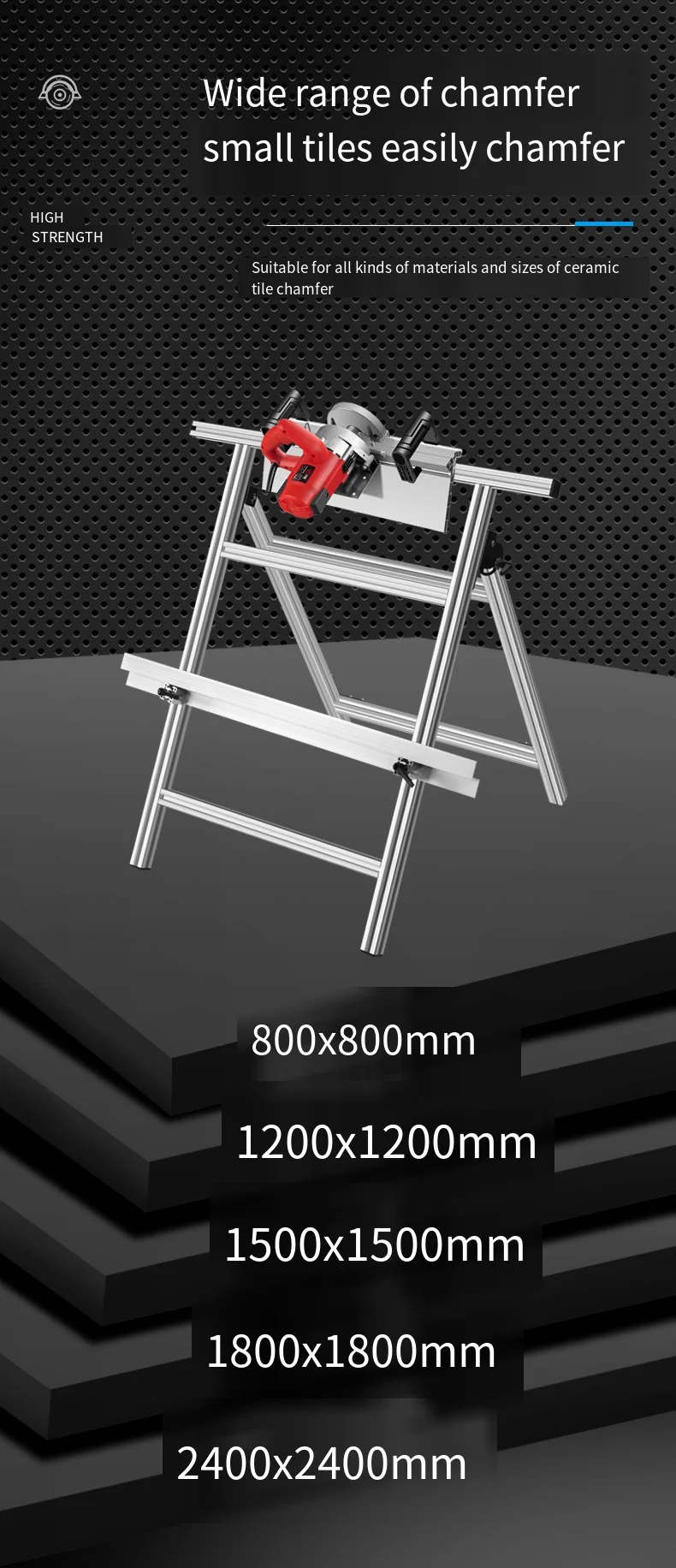 Portable Tile Chamfering Machine - 1200W Electric Cutter for Rock Slabs ...
