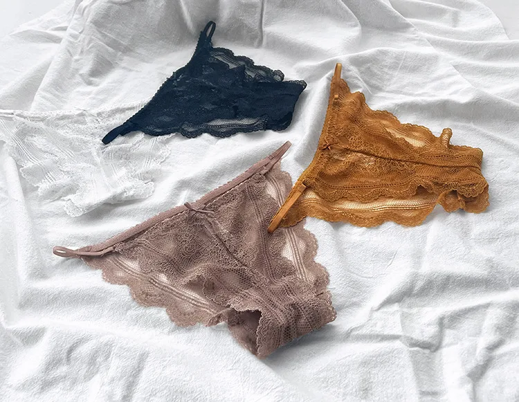 Womens Underwear Lace Panties Floral Lingerie Woman Panties Sexy Thong 4674