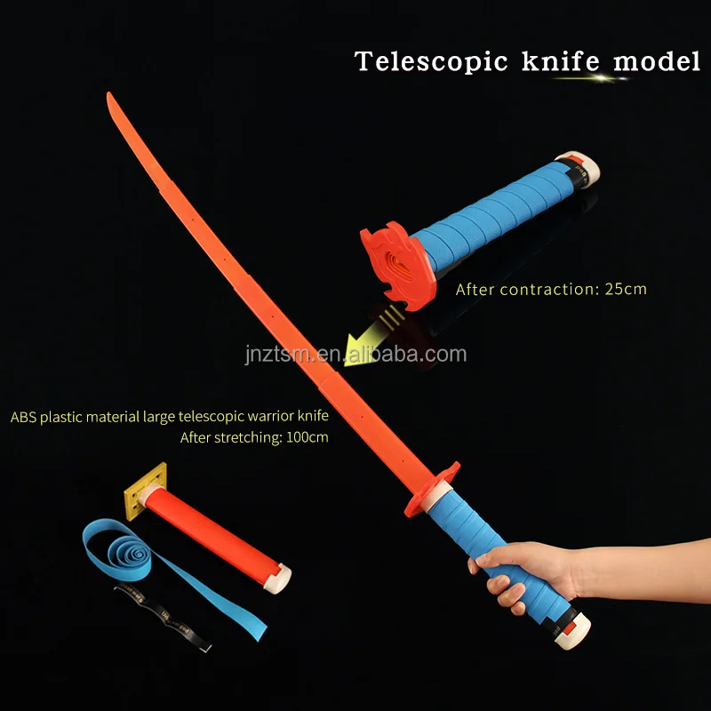 100cm Anime Sword - Retractable Plastic Katana for Cosplay