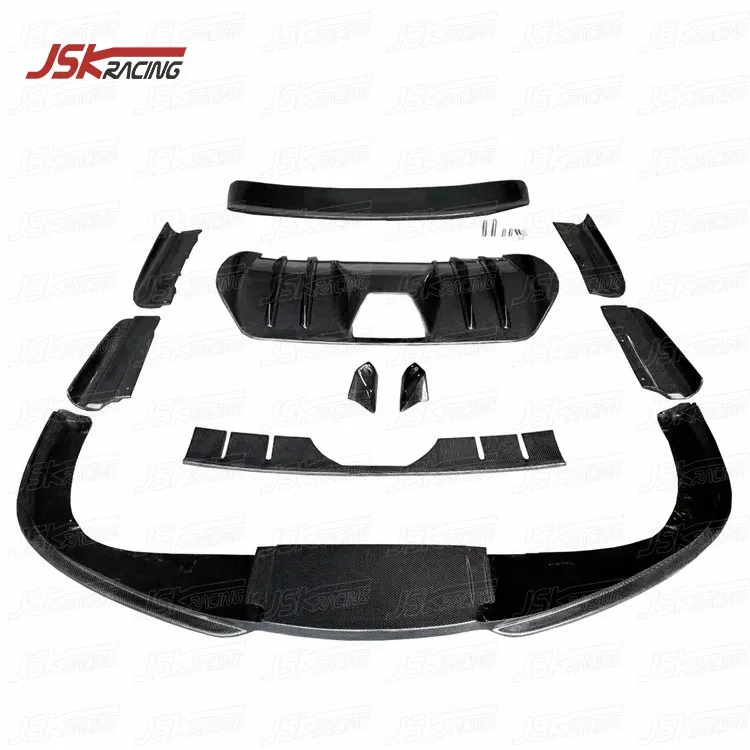 Hm Style Carbon Fiber Half Body Kits Body Kit Front Lip Rear Diffuser ...
