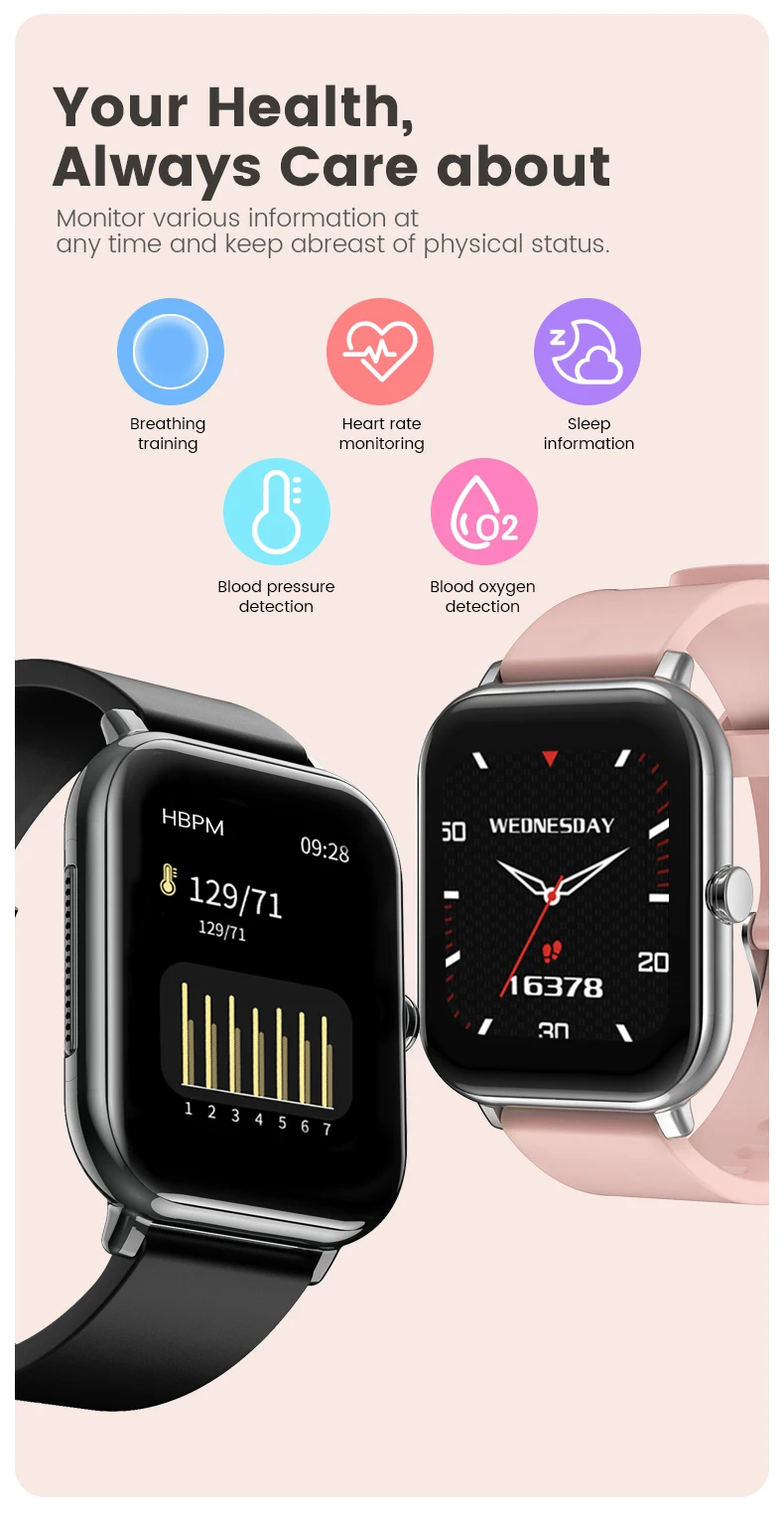 Fashion Decoration H36 Smart Watch 2024 Fitness Bracelet For Women Men ...