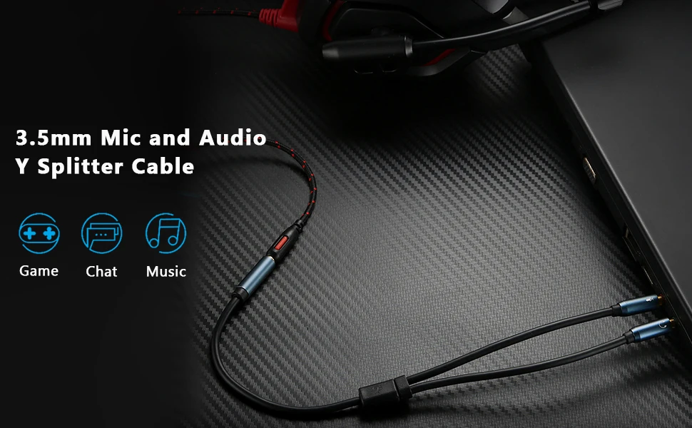 3.5mm Headphone Splitter Adapter Ctia Audio Splitter 2 Trs Female To 1 ...