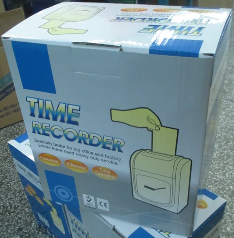 Factory Analog Punching Card Time Recorder Employee Fingerprint ...