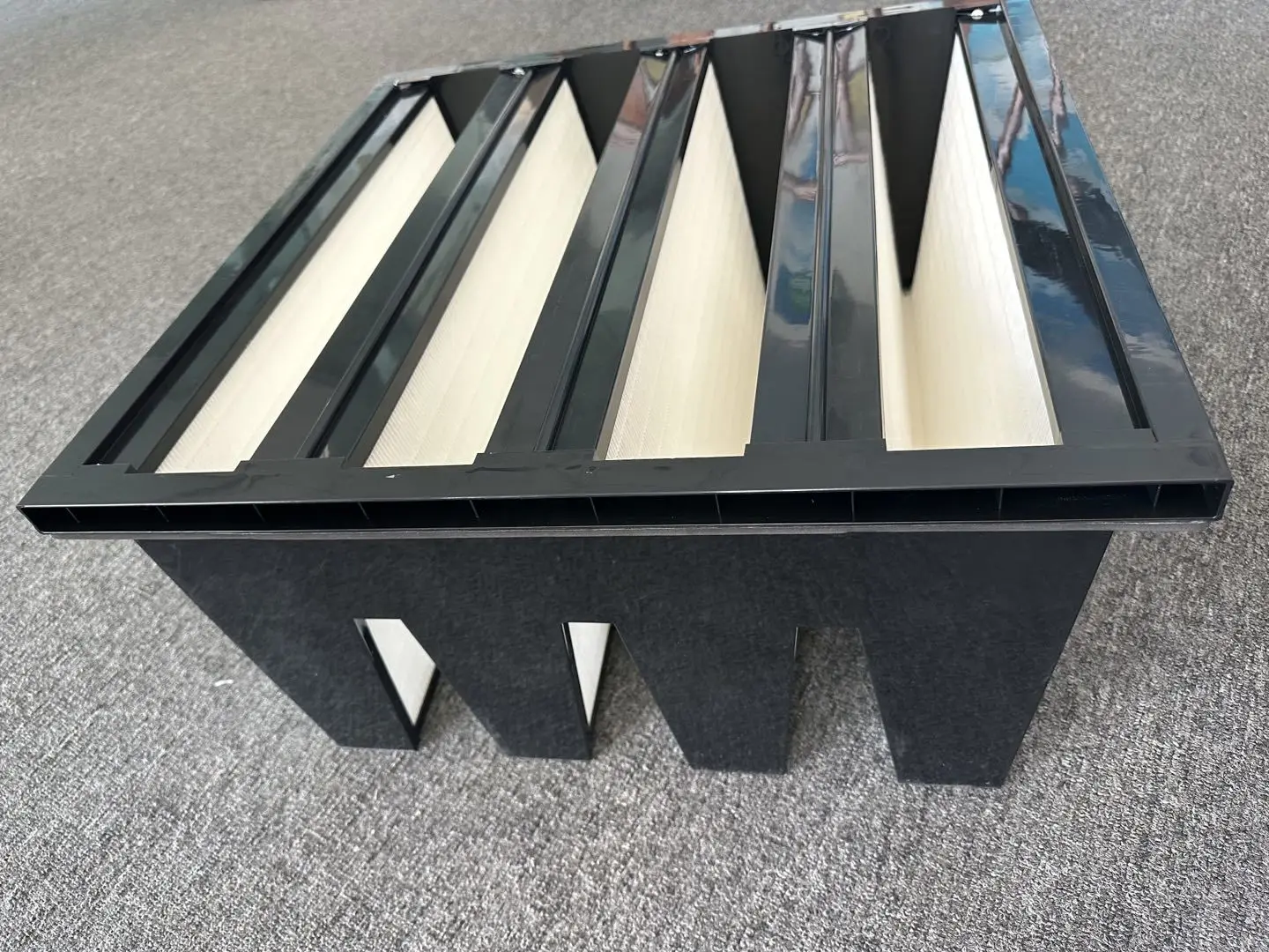 V Cell AHU Hepa Filter Medium Efficiency F7 Plastic Frame Mini-pleated ...