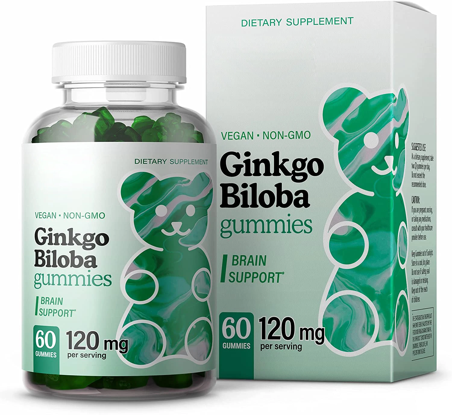 Ginkgo Ginko Biloba Gummies Brain Supplement Mental Support Gummy for ...