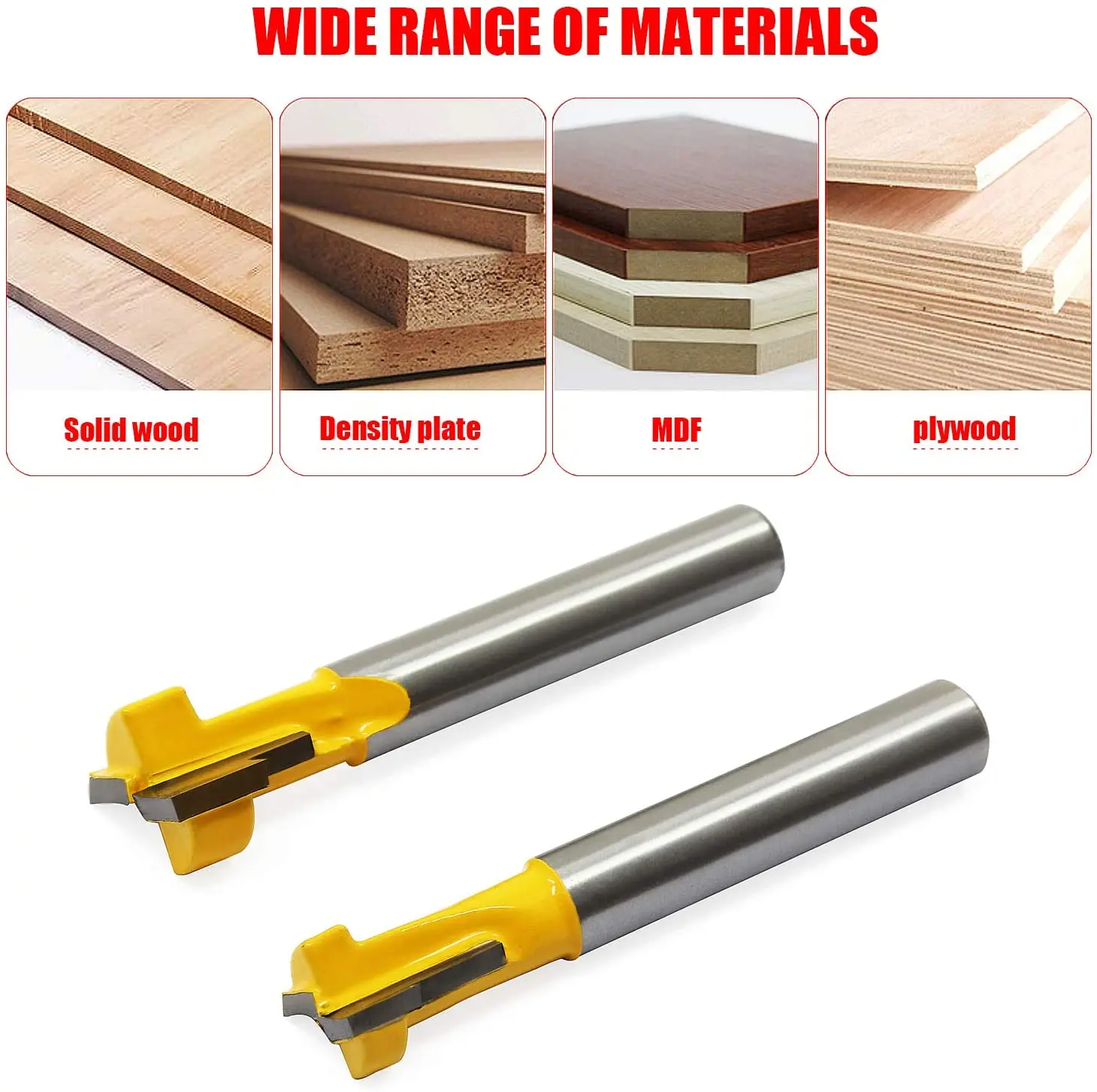 1pcs 1/2" Shank T-slot Cutter Steel Handle 3/8" Or 1/2" Woodworking ...