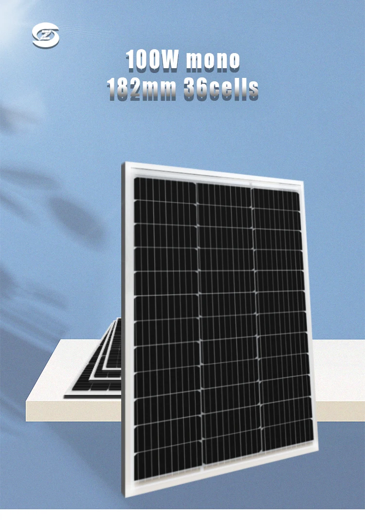 100w Outdoor Solar Panel Half Cut Silver Solar Panels Mono Whole Sale ...